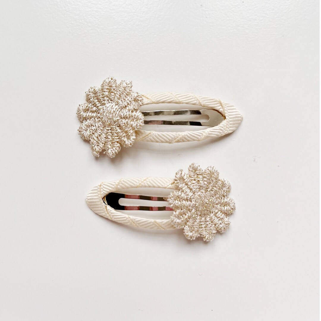 2 X Gold Daisy Flower Clip Set - Etsy