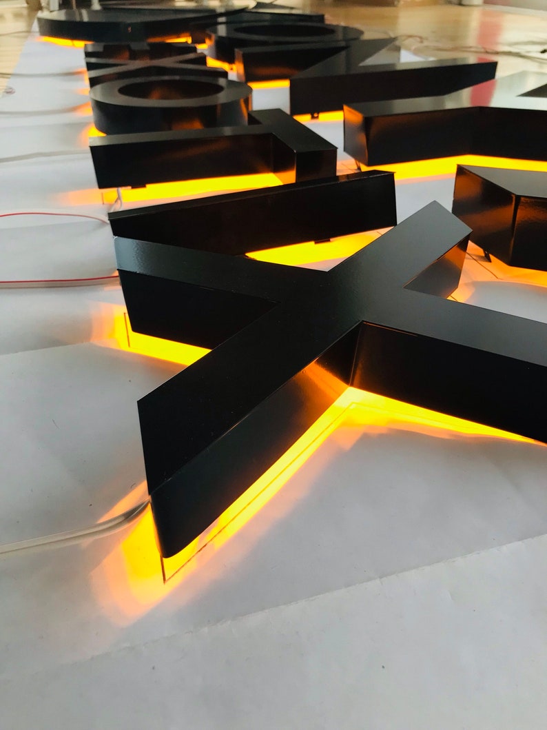 3d Backlit Sign 3d Led Signage Custom Outdoor Logo Light - Etsy