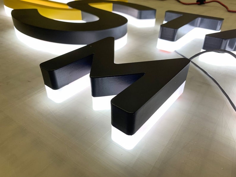 3d Backlit Sign Outdoor Signage Illuminated Sign Custom - Etsy