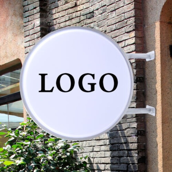 Round Double Sided Light Box Sign - Etsy