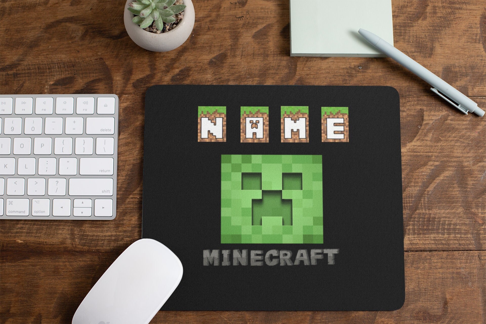 Personalised Minecraft Mouse Mat Minecraft Mouse Pad - Etsy