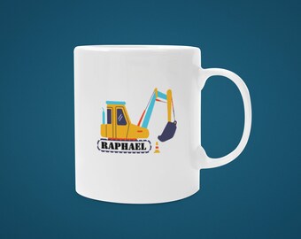 Funny Construction Digger Mug Quote 'I Dig You' / Mug Digger Art Print ...