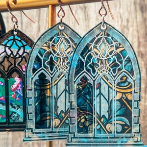 Translucent Stained Glass Window Earrings - Etsy