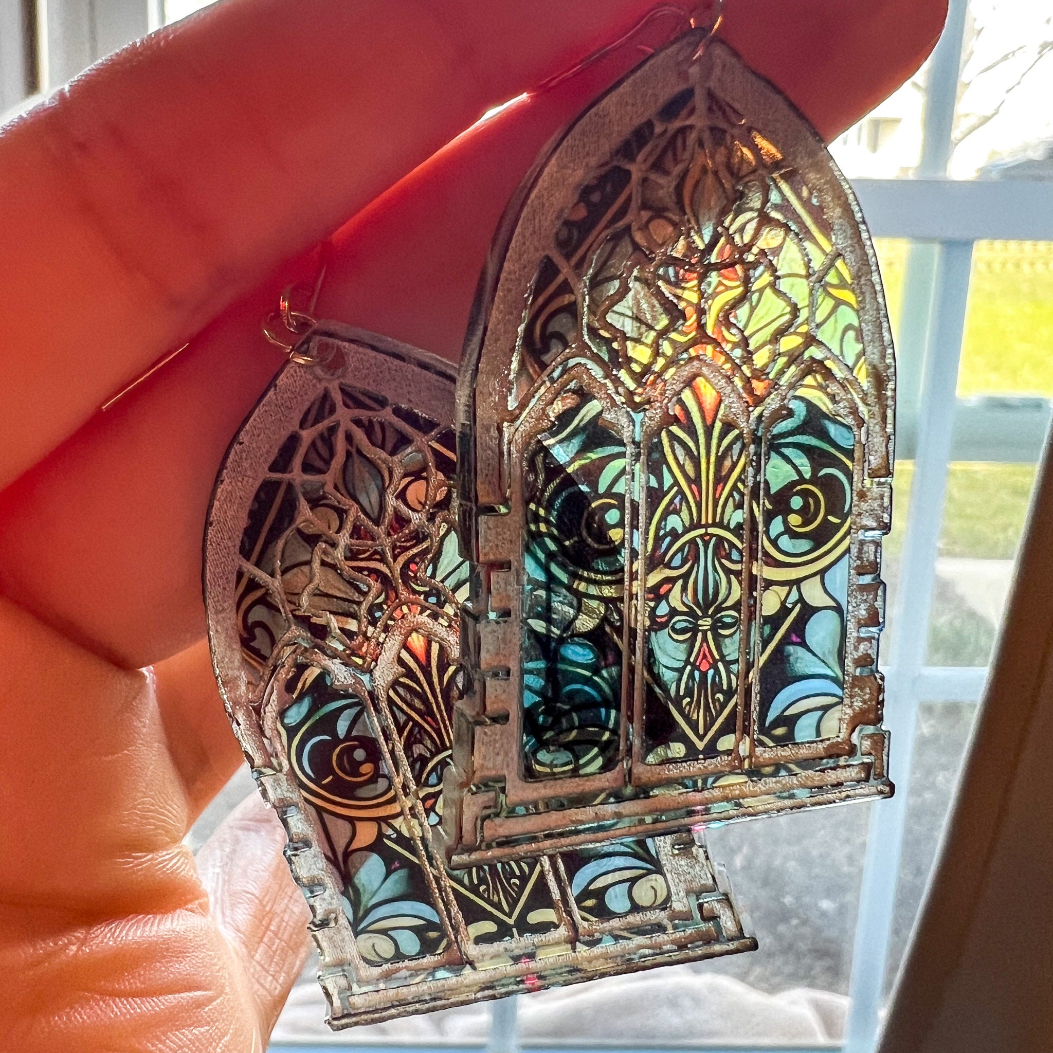 Translucent Stained Glass Window Earrings - Etsy