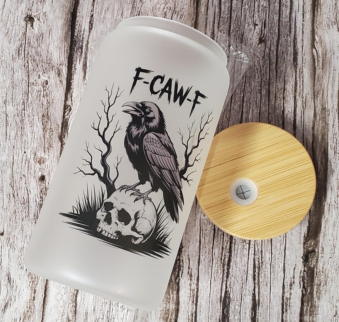 FCAWF Glass Cup, F-caw-f Glass Tumbler, Personalized Iced Coffee Glass ...