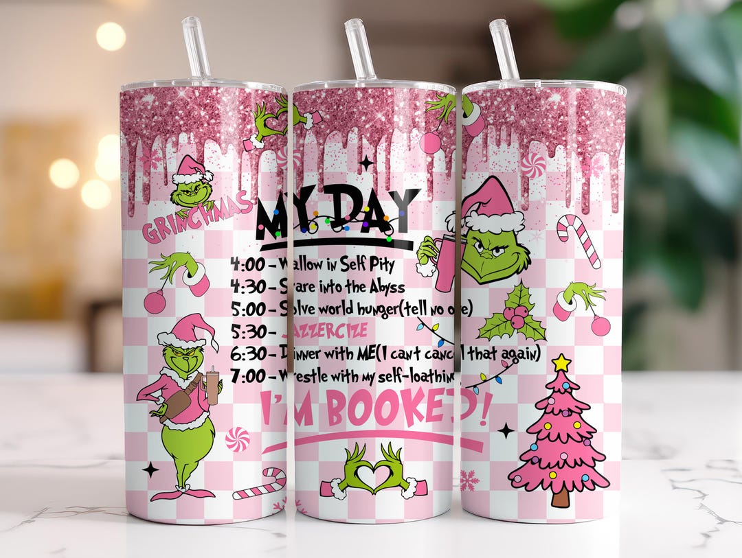 Grinch Tumbler, Personalized Grinch Gifts, Custom Pink Grinch Christmas ...