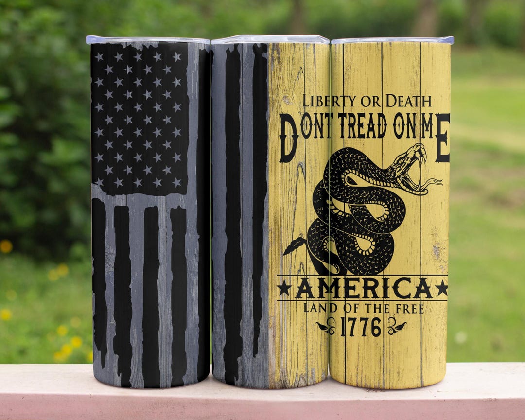 Dont Tread on Me Tumbler, Patriotic Gift for Him, Personalized Second ...