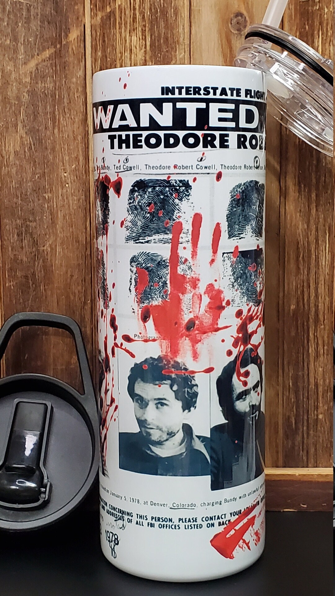 Ted Bundy True Crime Tumbler, Personalized Serial Killer Cup, True ...