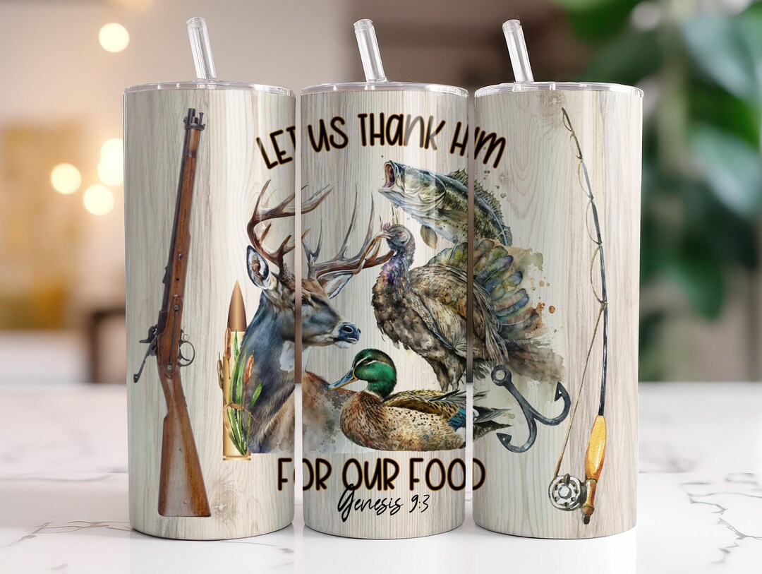 Christian Hunting Tumbler, Genesis 9:3 Bible Verse, Religious Gifts for ...