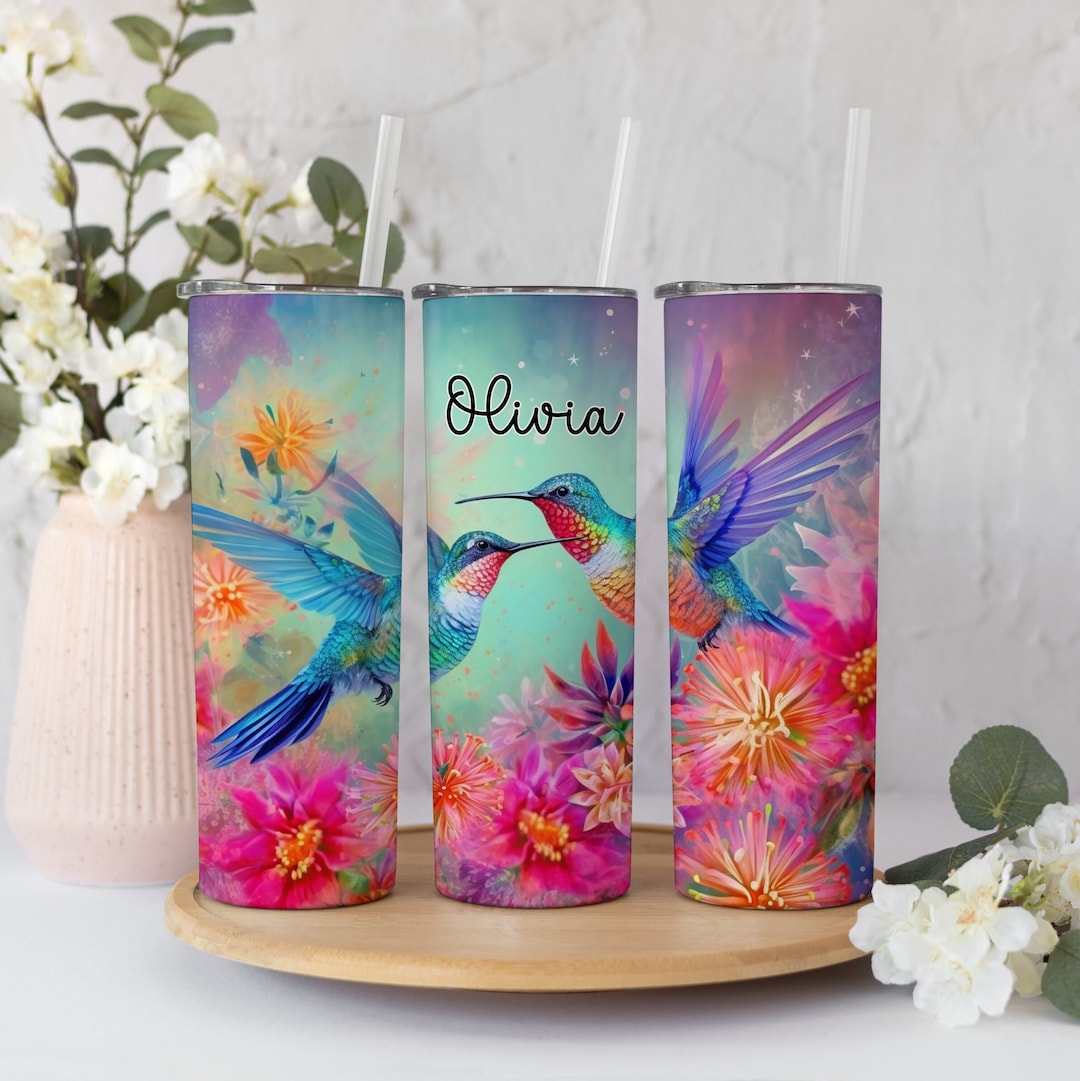 Personalized Hummingbird Tumbler, 20oz Hummingbird Cup, Custom Humming ...