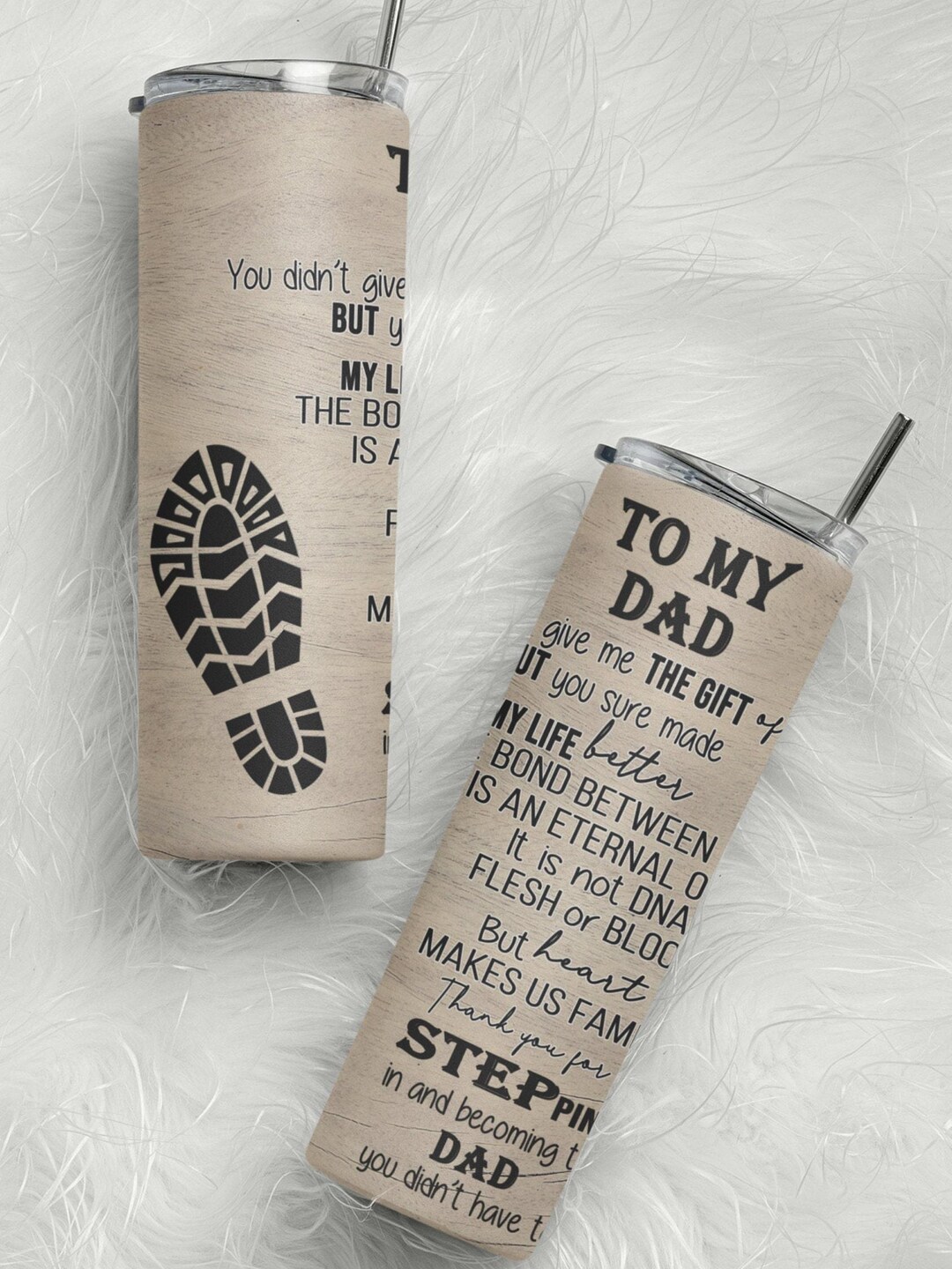 Step Dad Tumbler - Thank You for Stepping up - Fathers Day Gifts for ...