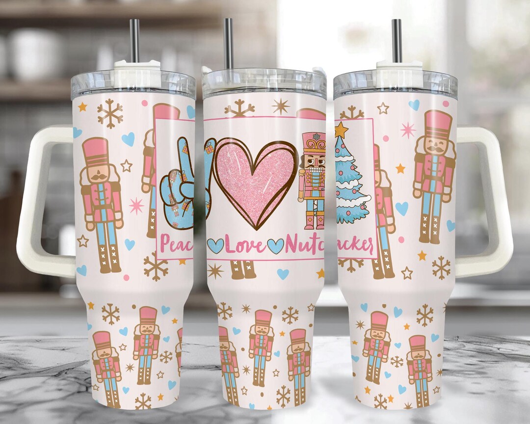 Nutcracker Christmas 40 Oz Tumbler With Handle, Personalized Christmas ...