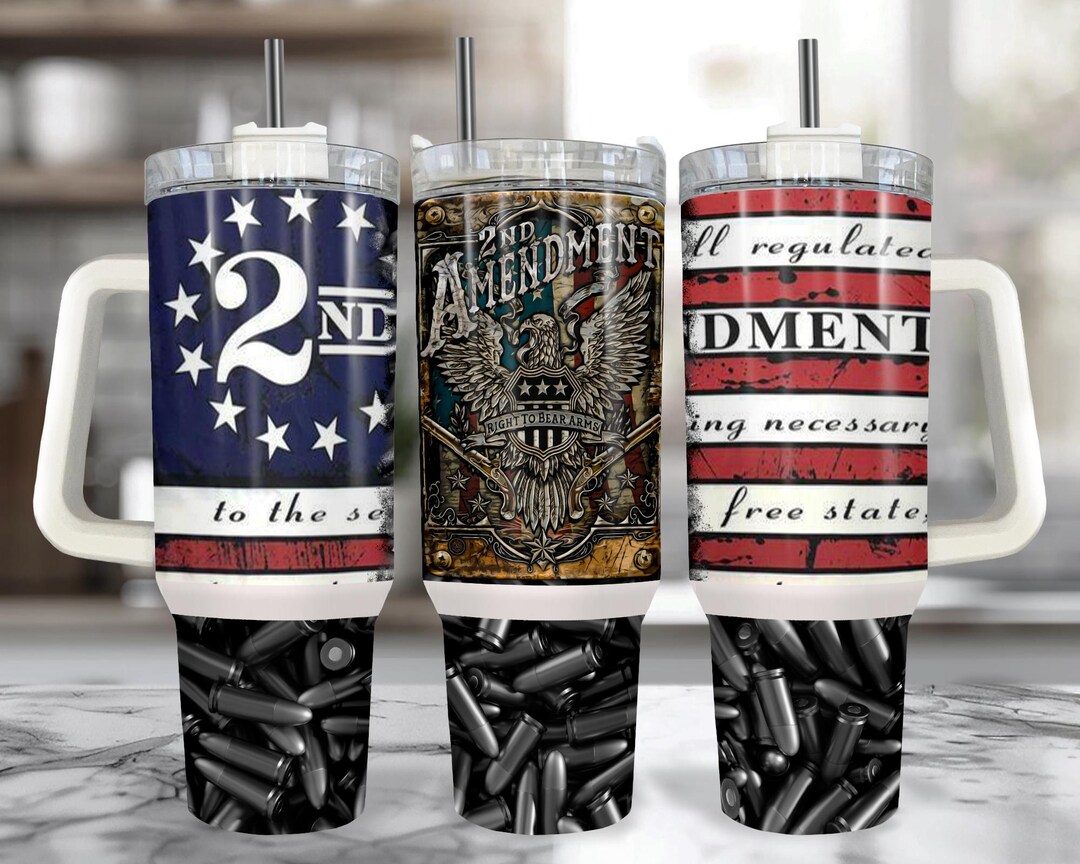 2nd Amendment 40 Oz Tumbler With Handle, Patriotic Gifts for Him ...