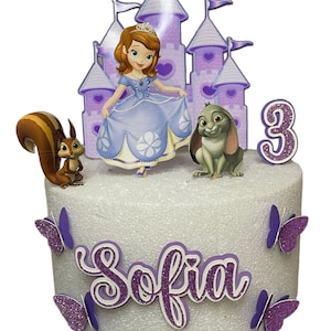 sofia the first cake design 1 layer