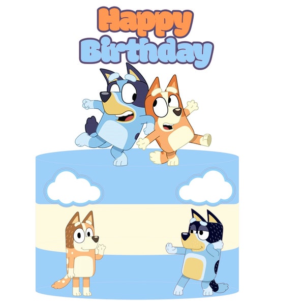Bluey Cake Birthday Topper - Etsy