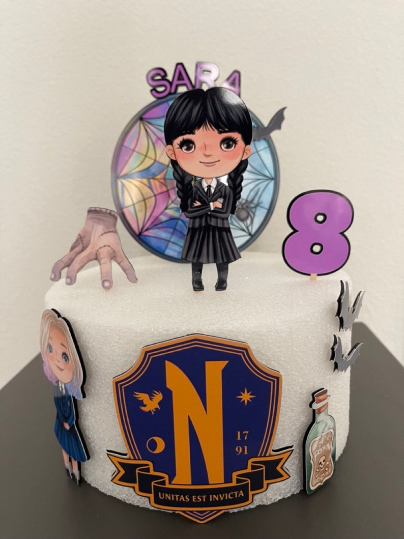Wednesday Addams Cake Topper / Wednesday Cake Topper - Etsy