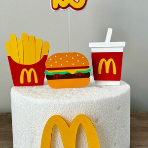 Inspired Mcdonalds Cake Topper Personalized Birthday Party Decor Fast ...