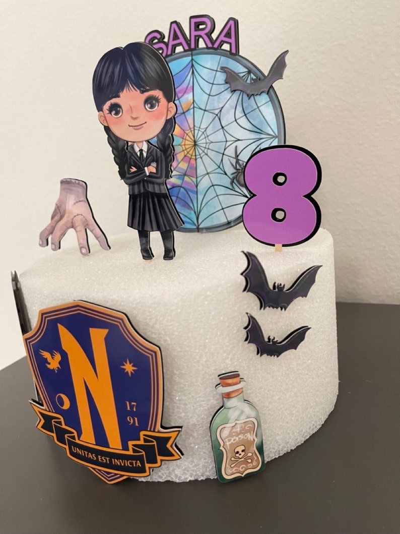 Wednesday Addams Cake Topper / Wednesday Cake Topper - Etsy