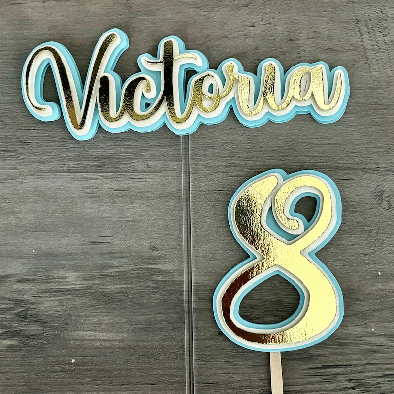 Custom Name Cake Topper - Etsy
