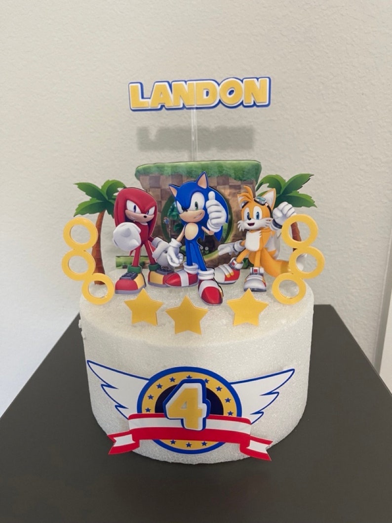 Sonic Birthday Cake Topper/ Personalized Sonic Cake - Etsy