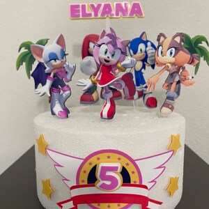 Sonic Birthday Cake Topper/ Personalized Sonic Cake Topper/sonic Cake ...