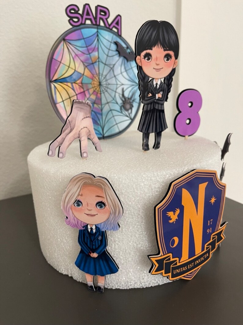 Wednesday Addams Cake Topper / Wednesday Cake Topper - Etsy