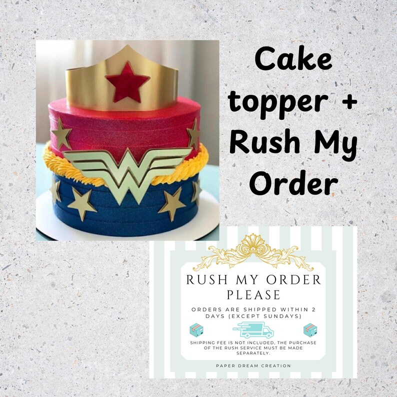WONDER WOMAN Cake Topper - Inspired Wonder Woman - Etsy