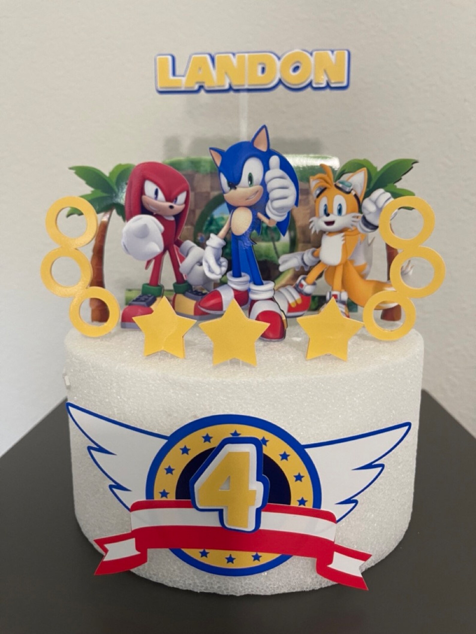 Sonic Birthday Cake Topper/ Personalized Sonic Cake - Etsy