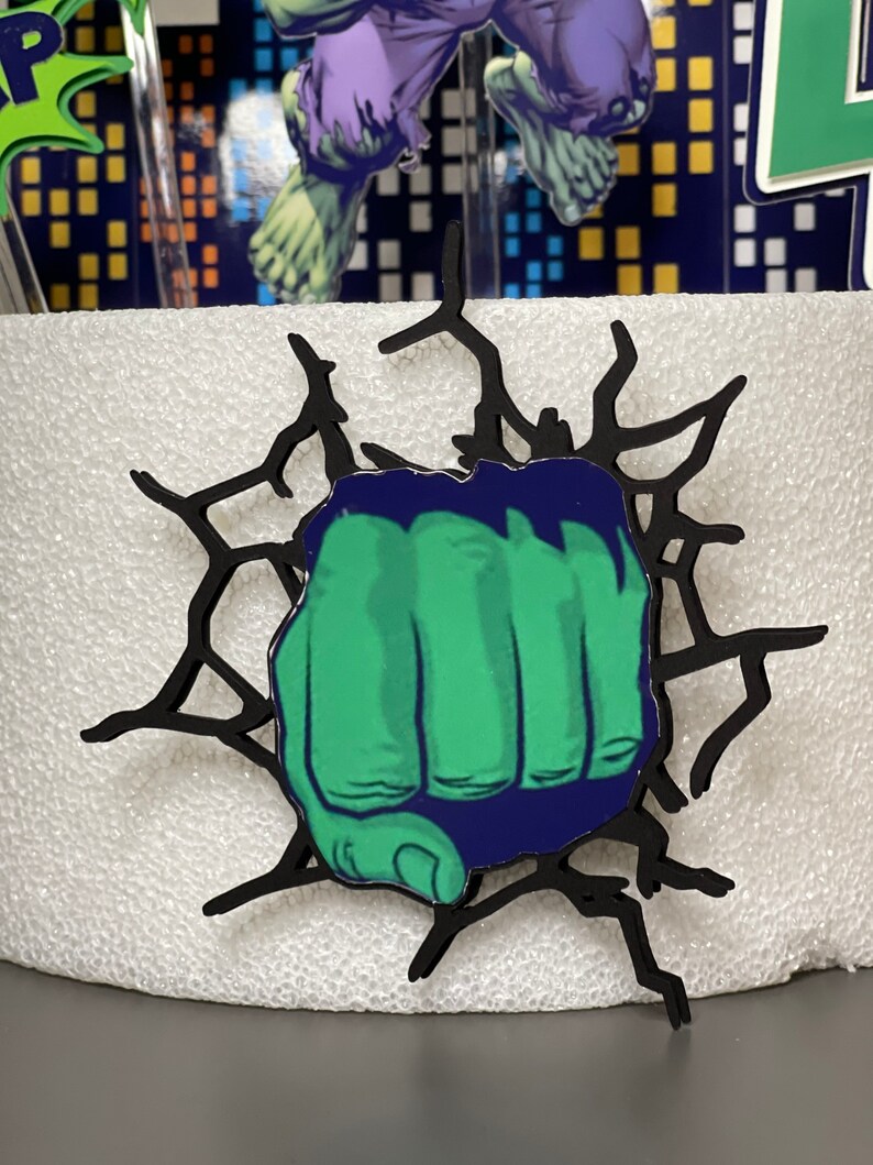 Hulk Smash Cake Topper - Etsy