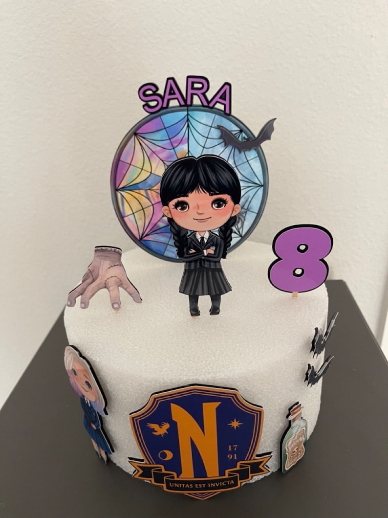 Wednesday Addams Cake Topper / Wednesday Cake Topper - Etsy