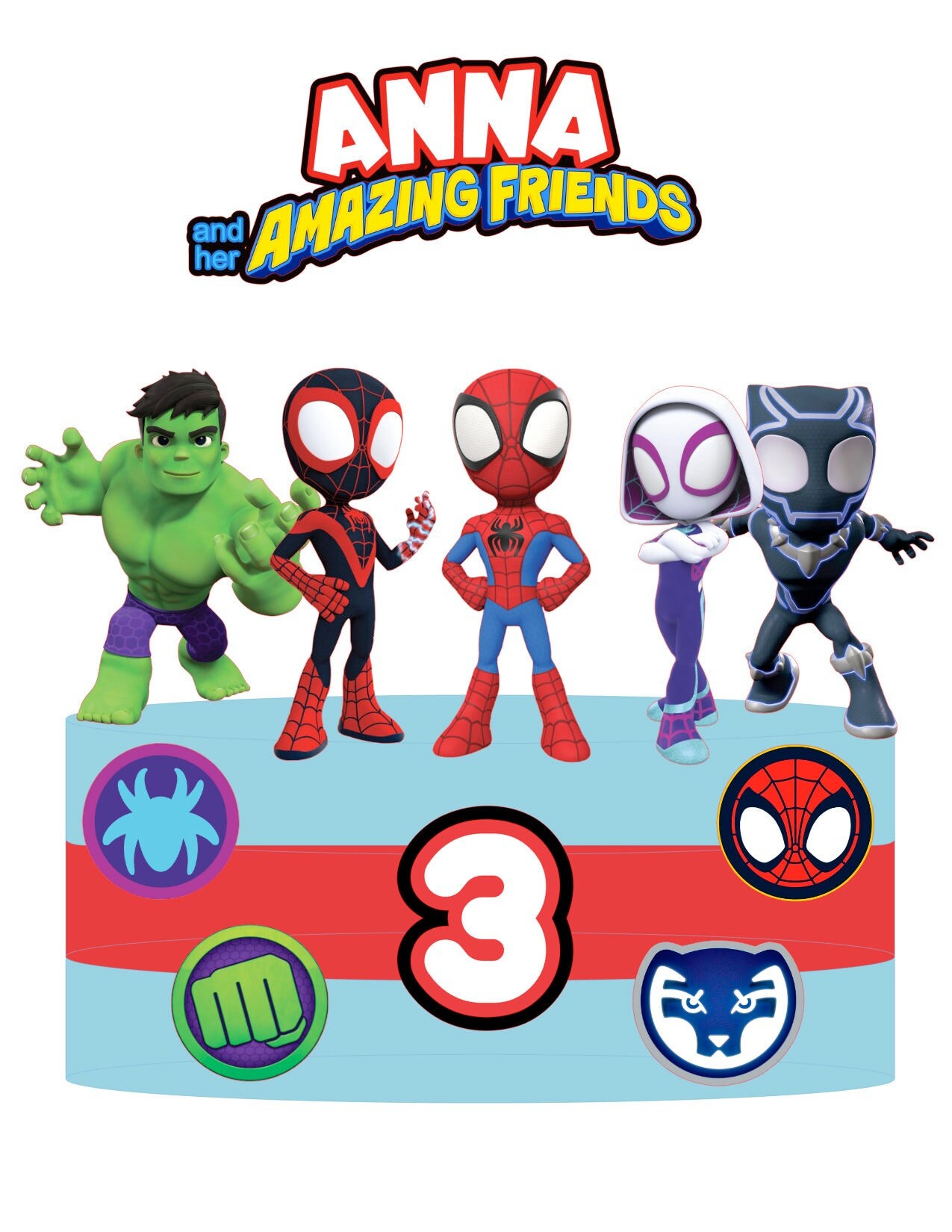 Spidey and His Amazing Friends Cake Topper / Spidey Cake Topper ...