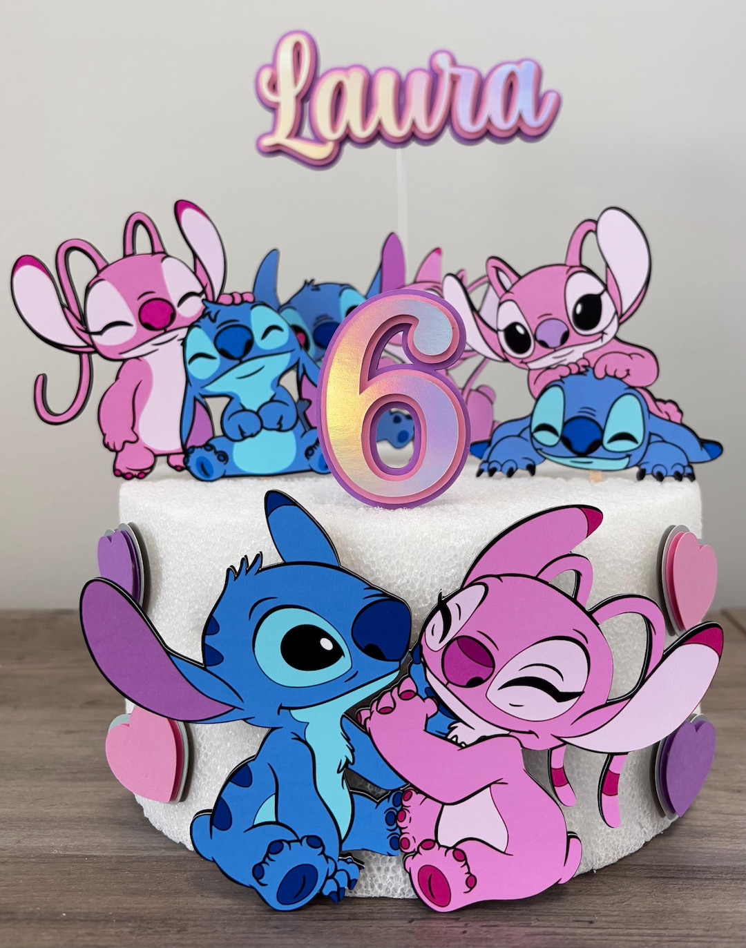 Stitch Cake Topper - Inspired Sticth and Angel - Stitch - Angel - Lilo ...