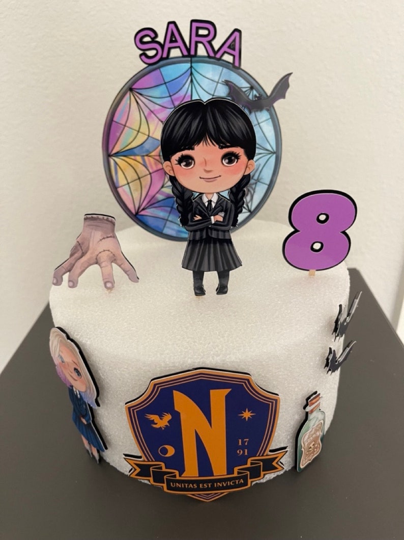 Wednesday Addams Cake Topper / Wednesday Cake Topper - Etsy