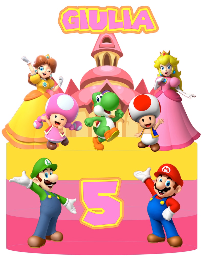 Princess Peach and Daisy Cake Topper - Super Mario Princess Peach ...