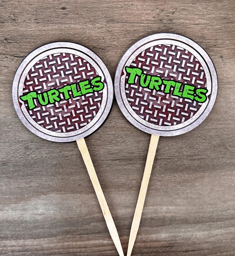 Ninja Turtles Cupcake Toppers Printable -ninja Turtles Cupcake Toppers ...