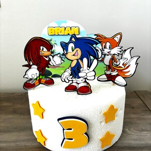 Sonic Cake Topper - Inspired Sonic - Etsy