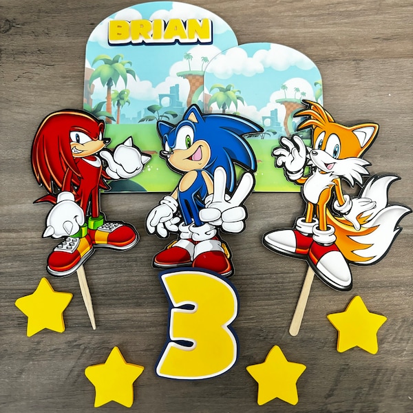 Sonic Cake Topper - Etsy