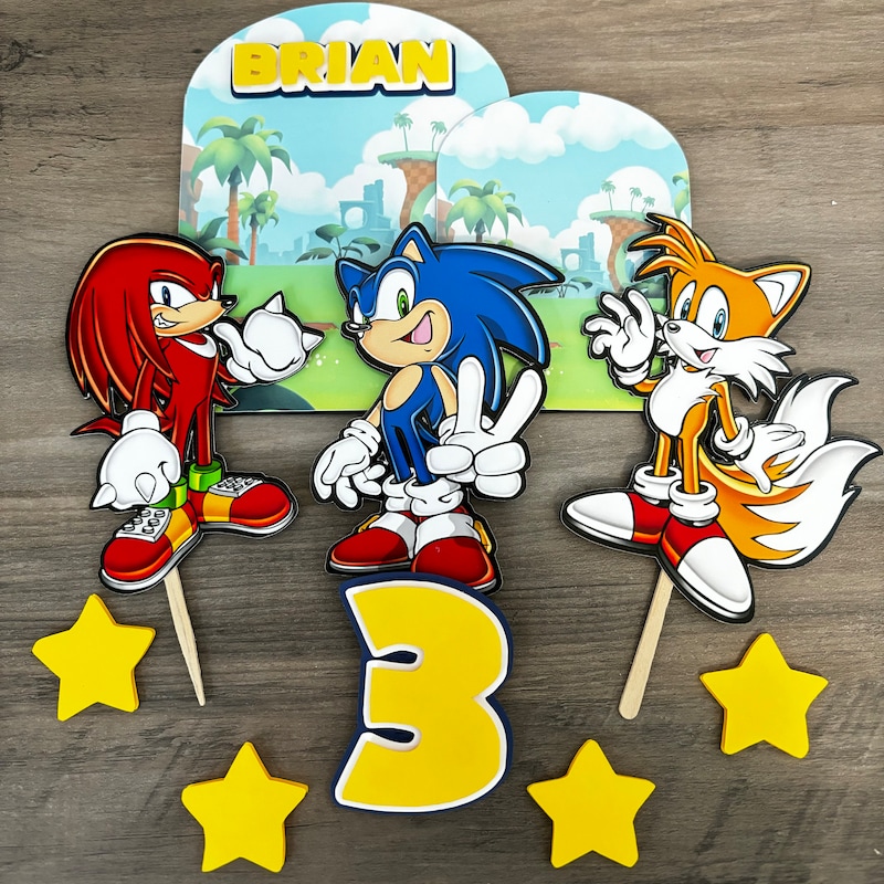 Sonic Cake Topper - Etsy