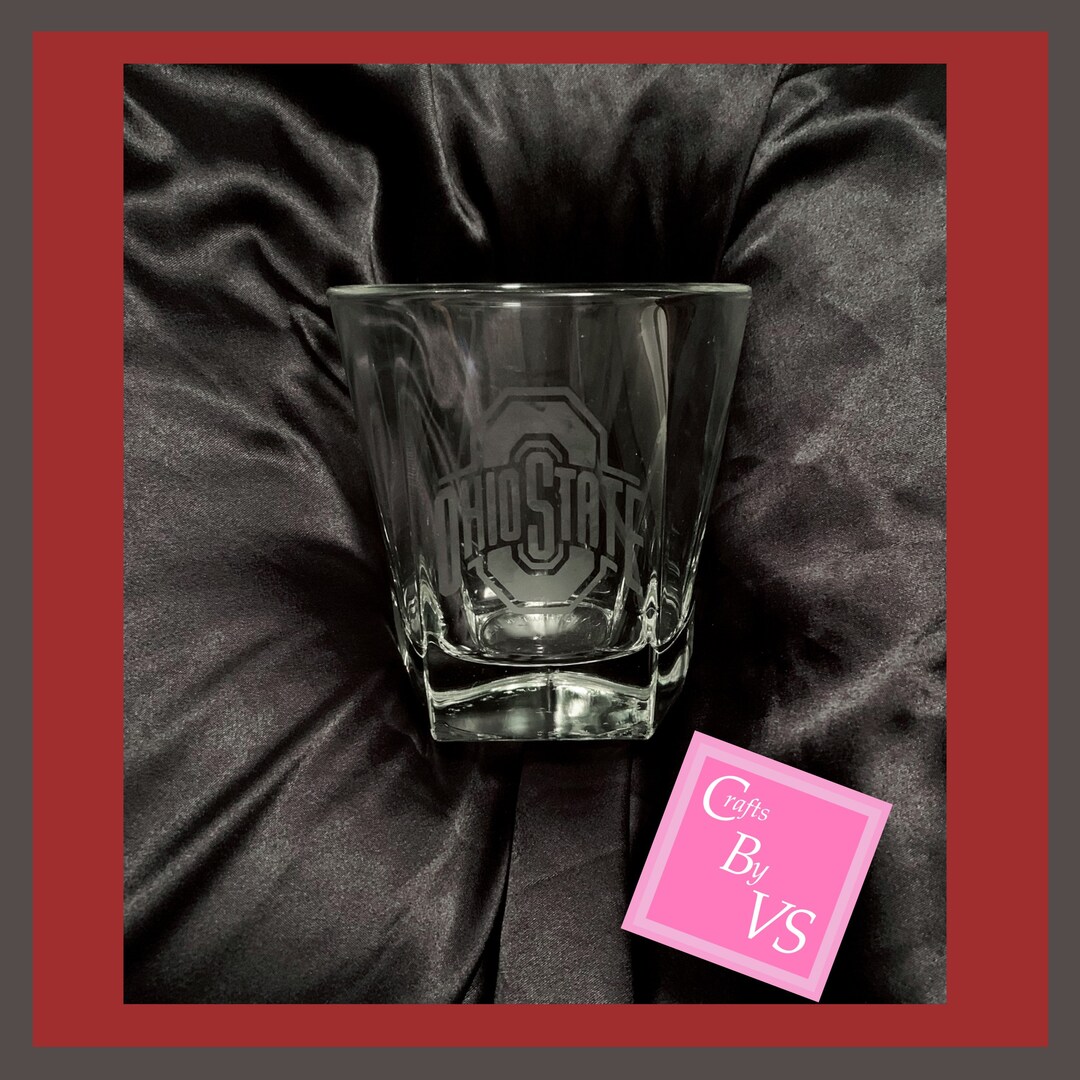 The Ohio State Rock Glass (other Colleges Available Also) - Etsy