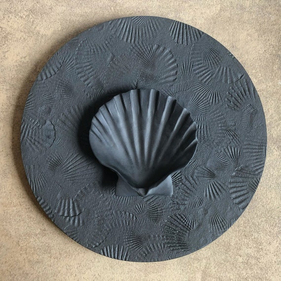 Sea Inspired Metal Serving Platter Scallop Shell Impressions | Etsy