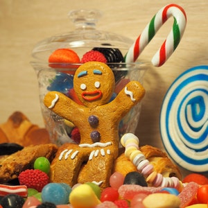 Handmade Gingerbread Man Figurine: Shrek Inspired Geek Decor - Etsy