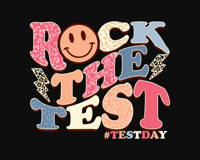 Rock the Test Png Let's Do This Png Smiley Face Png - Etsy