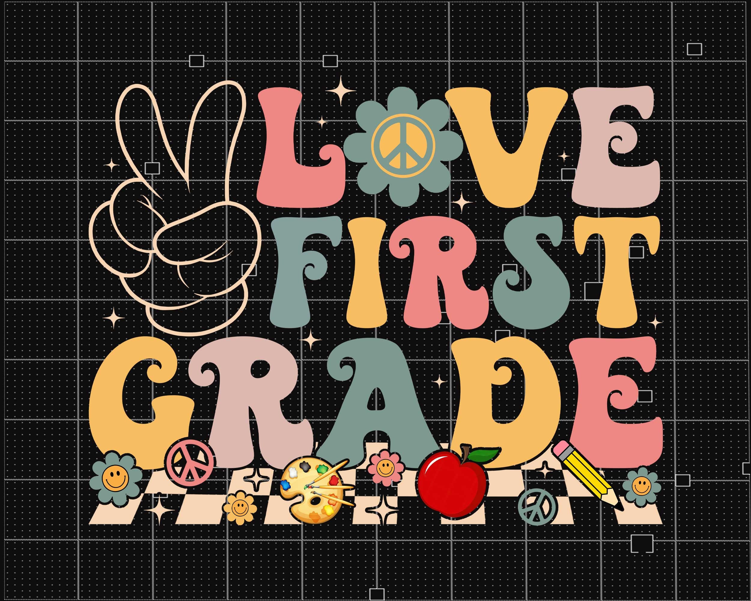Peace Love First Grade Png First Grade Png 1st Grade Png - Etsy