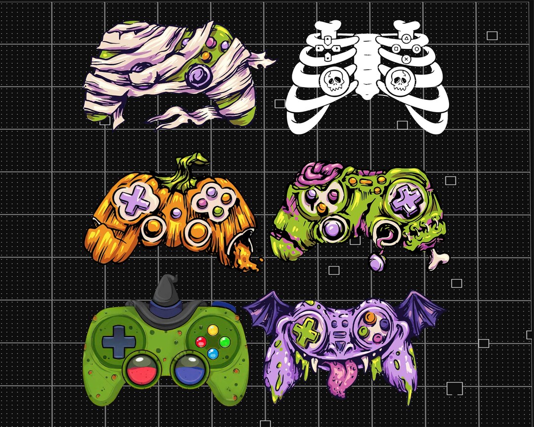 Gaming Controllers Halloween Png Zombie Gaming Controllers - Etsy