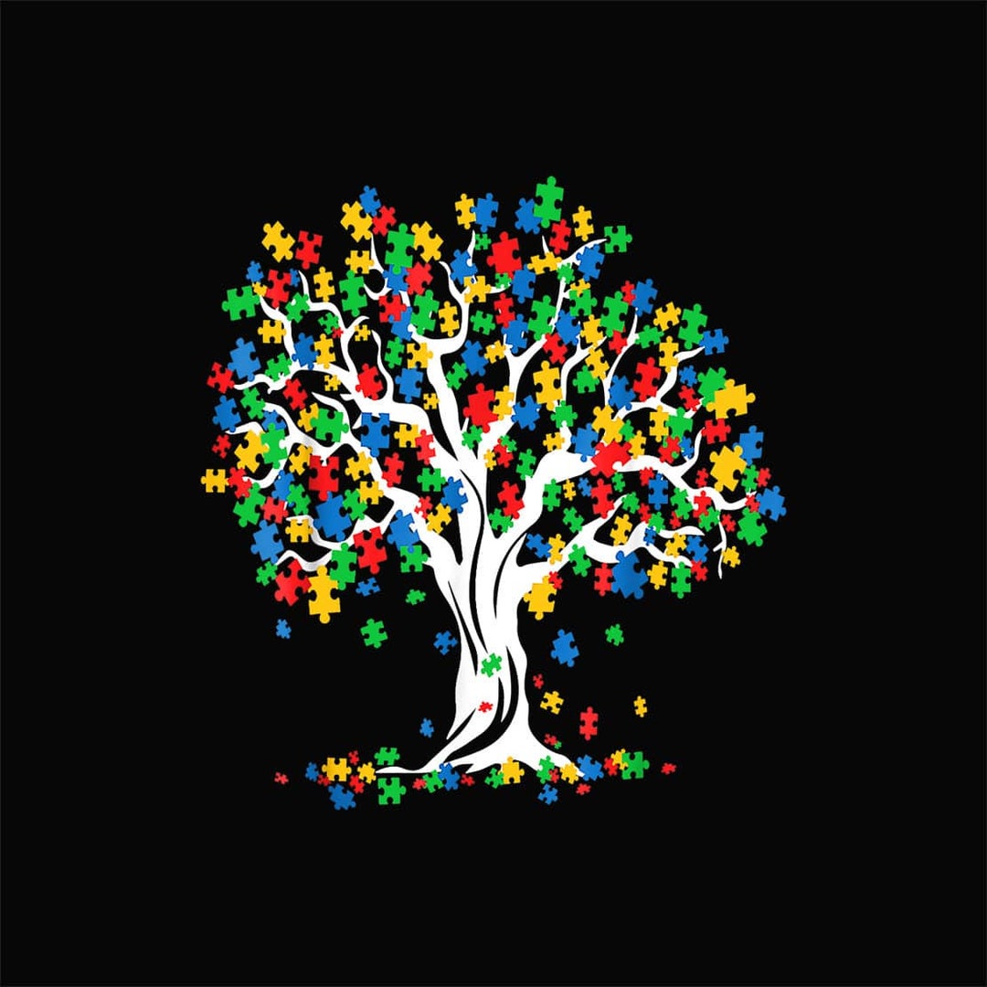 Autism Tree Puzzle Autism Awareness Png Tree Png Digital - Etsy