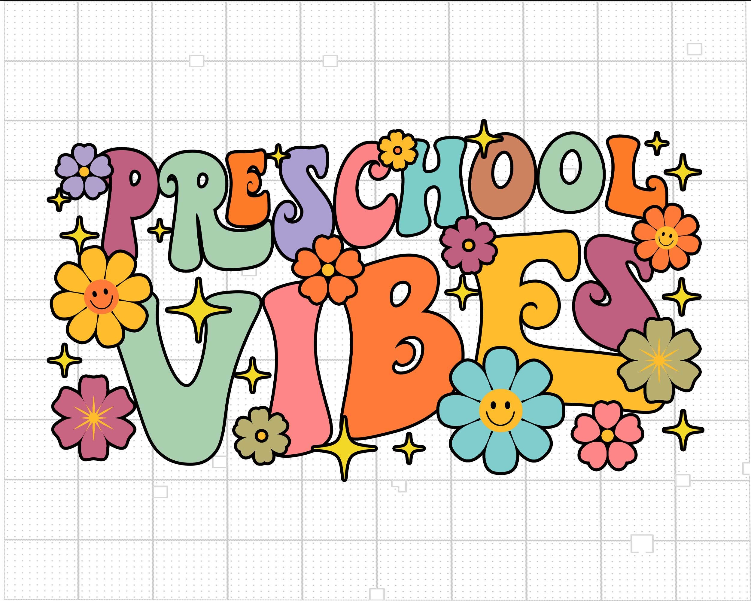 Preschool Vibes Png Back to School Preschool Vibes Teacher - Etsy