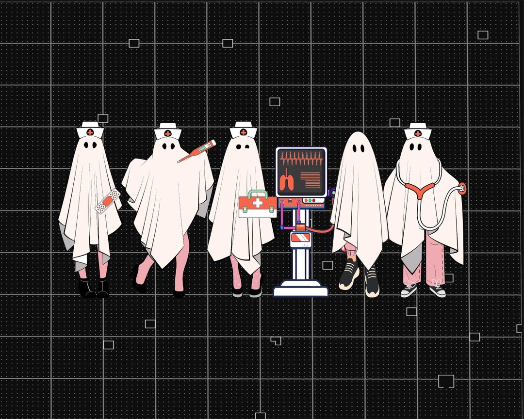 Ghost Nurses Png Nurse Halloween Png Halloween Nursing Png - Etsy