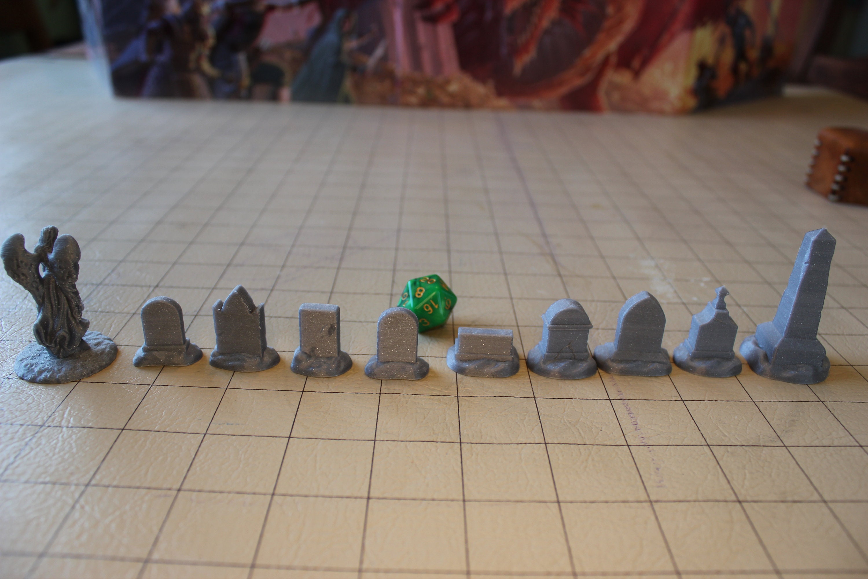 Miniature Tombstones: Tabletop Cemetery Decor - 10 Piece Set - Etsy