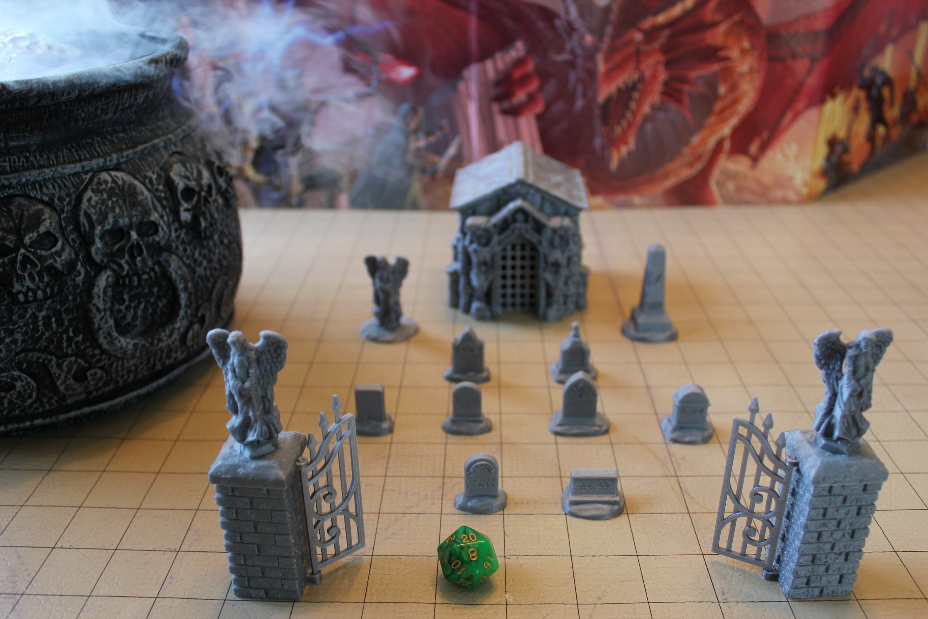 Miniature Tombstones: Tabletop Cemetery Decor - 10 Piece Set - Etsy