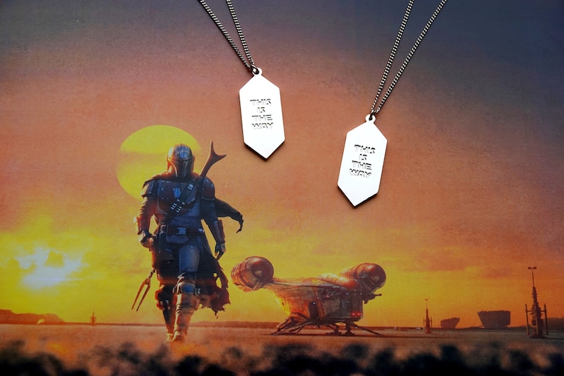 MANDALORIAN DIAMOND Necklace 'iron Heart' Beskar High - Etsy